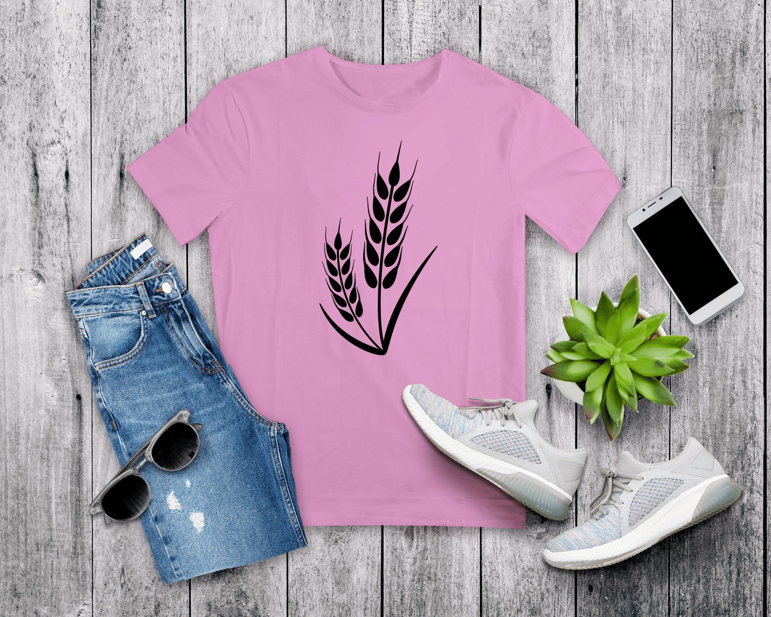 Wheat Svg, Grain Svg, Wheat Clipart, Wheat Silhouette, Wheat Vector ...