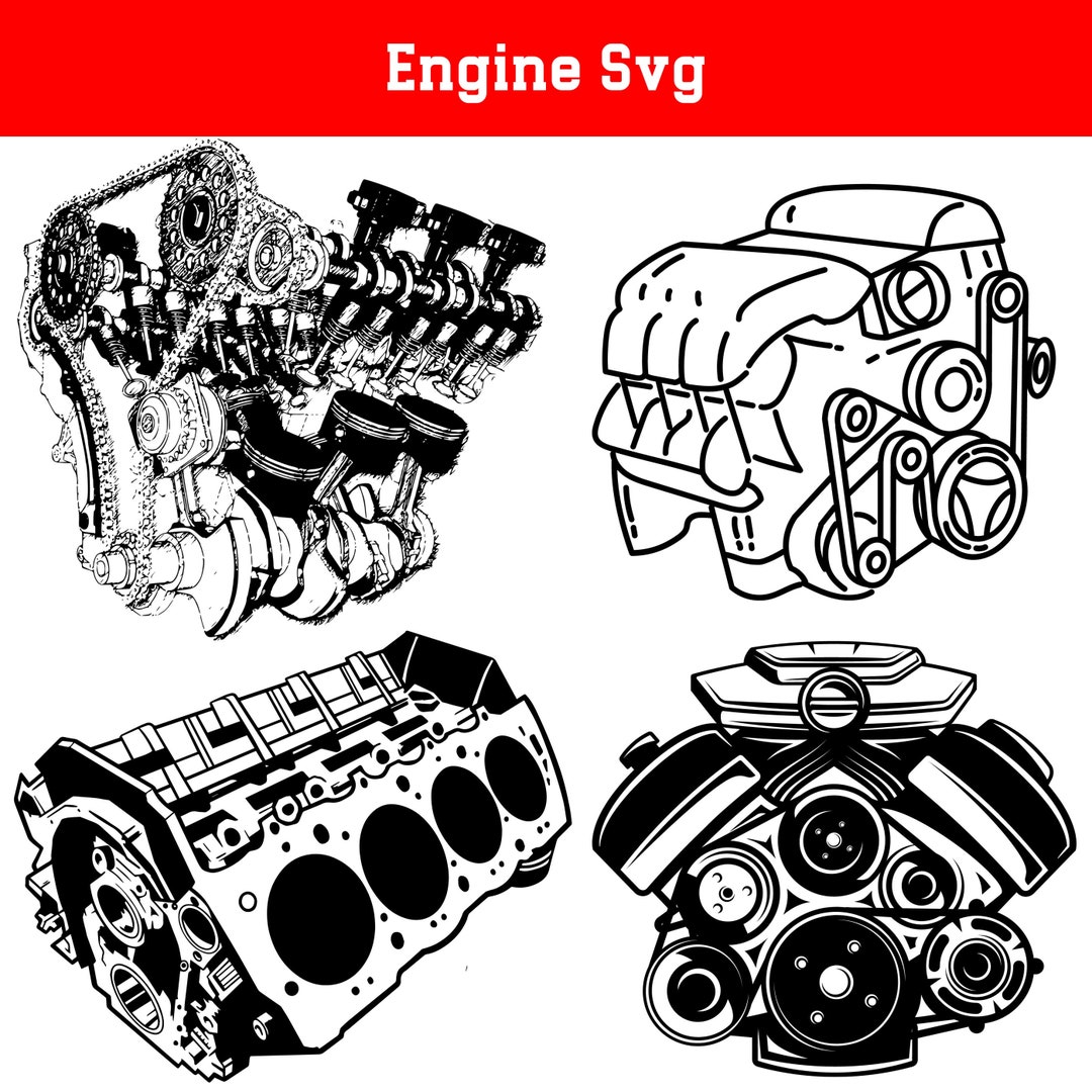 Engine Svg, CAR Engine Svg, Engine Block Svg, Engine Clipart, Motor Svg ...