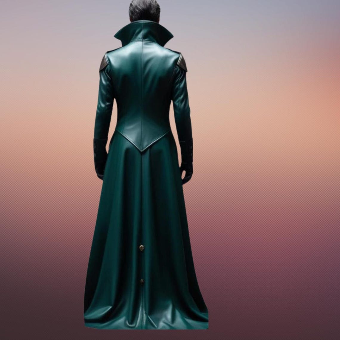 Regal Green Cloak and Suit Ensemble/handmade Cloak/mens Cloak/leather ...