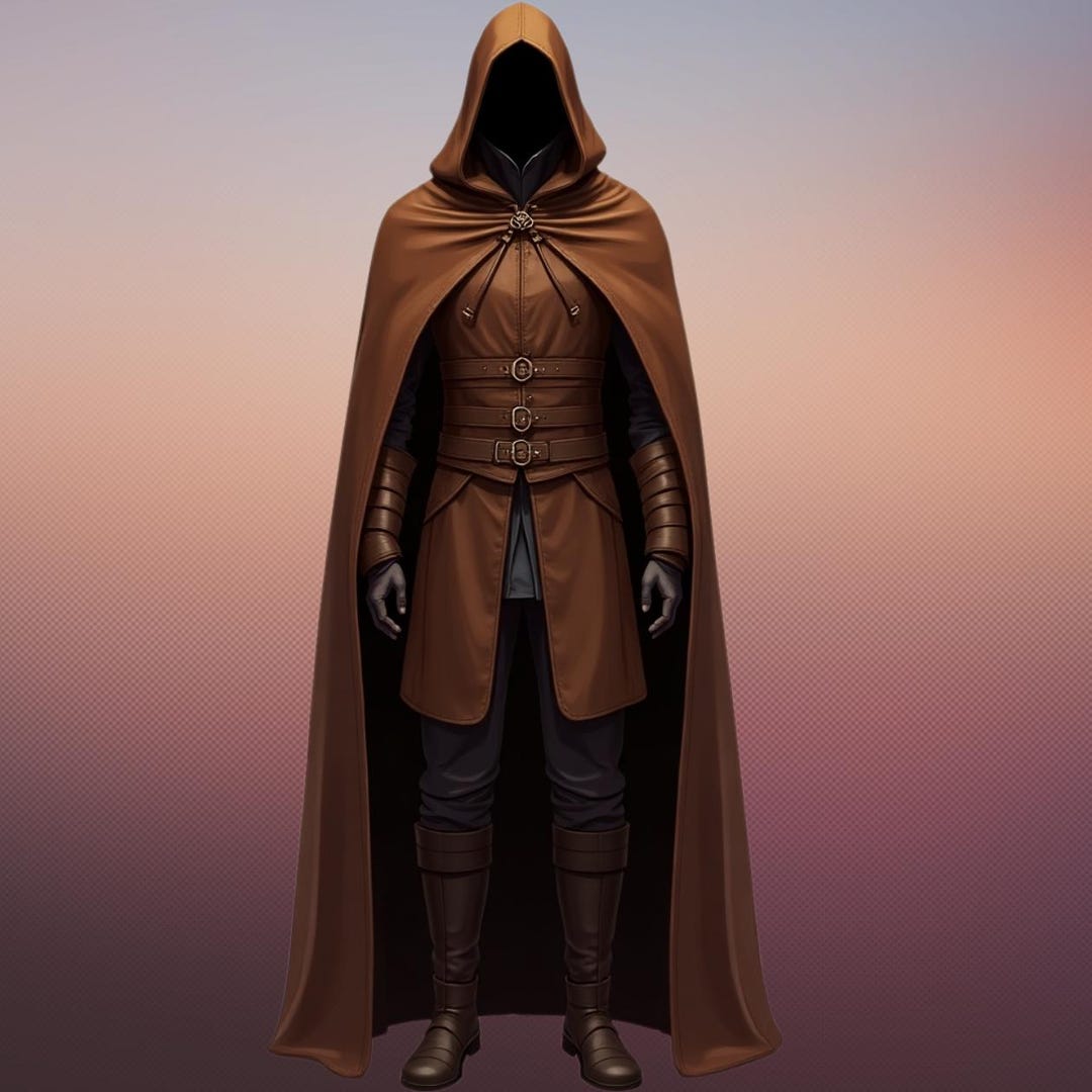 Medieval Fantasy Hooded Cloak With Leather Armor Accents - Etsy