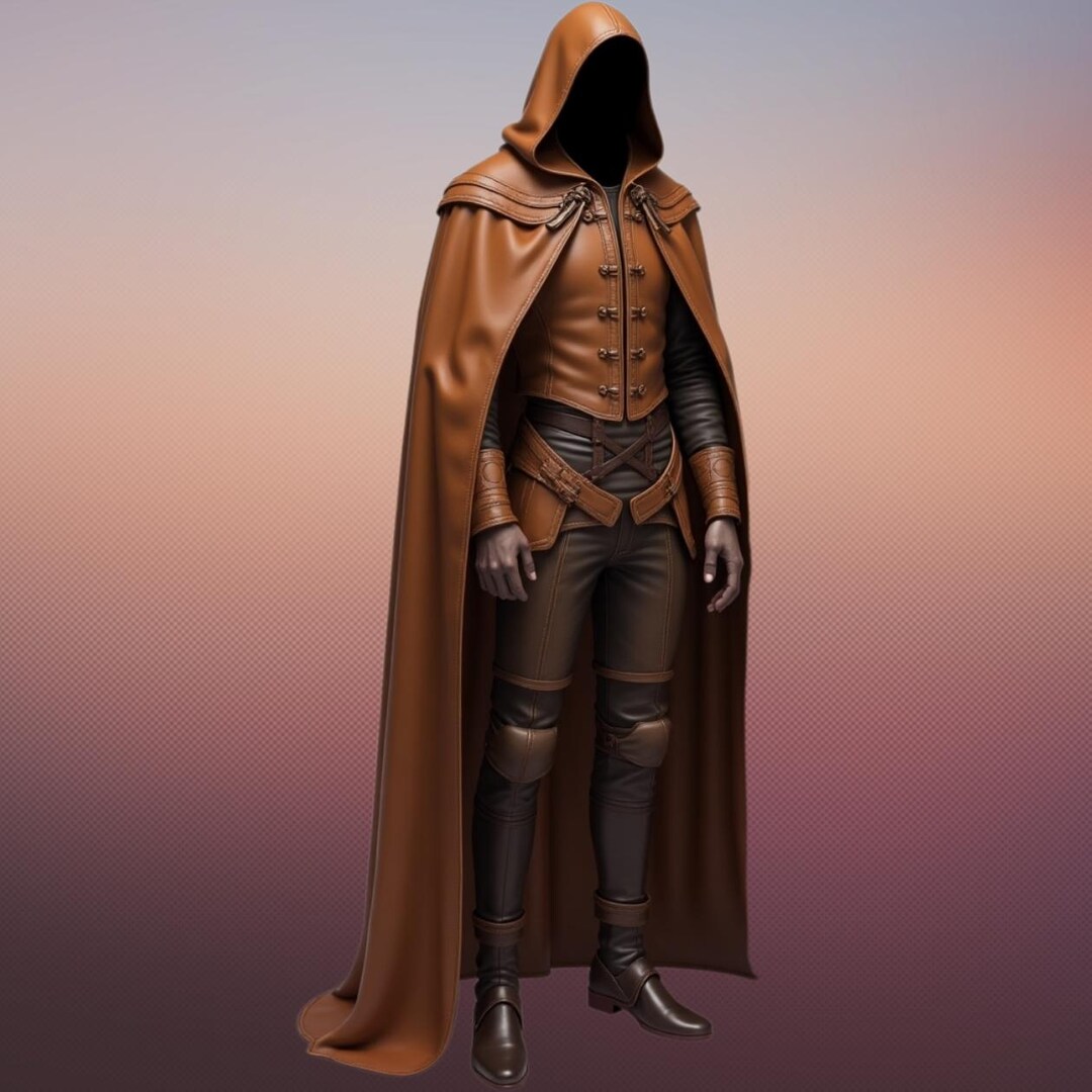 Medieval Fantasy Hooded Cloak and Leather Armor Set - Etsy