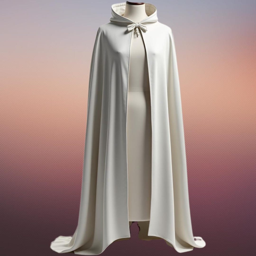 Women's White Leather Cloak With Hood- Handmade Cloak - Etsy