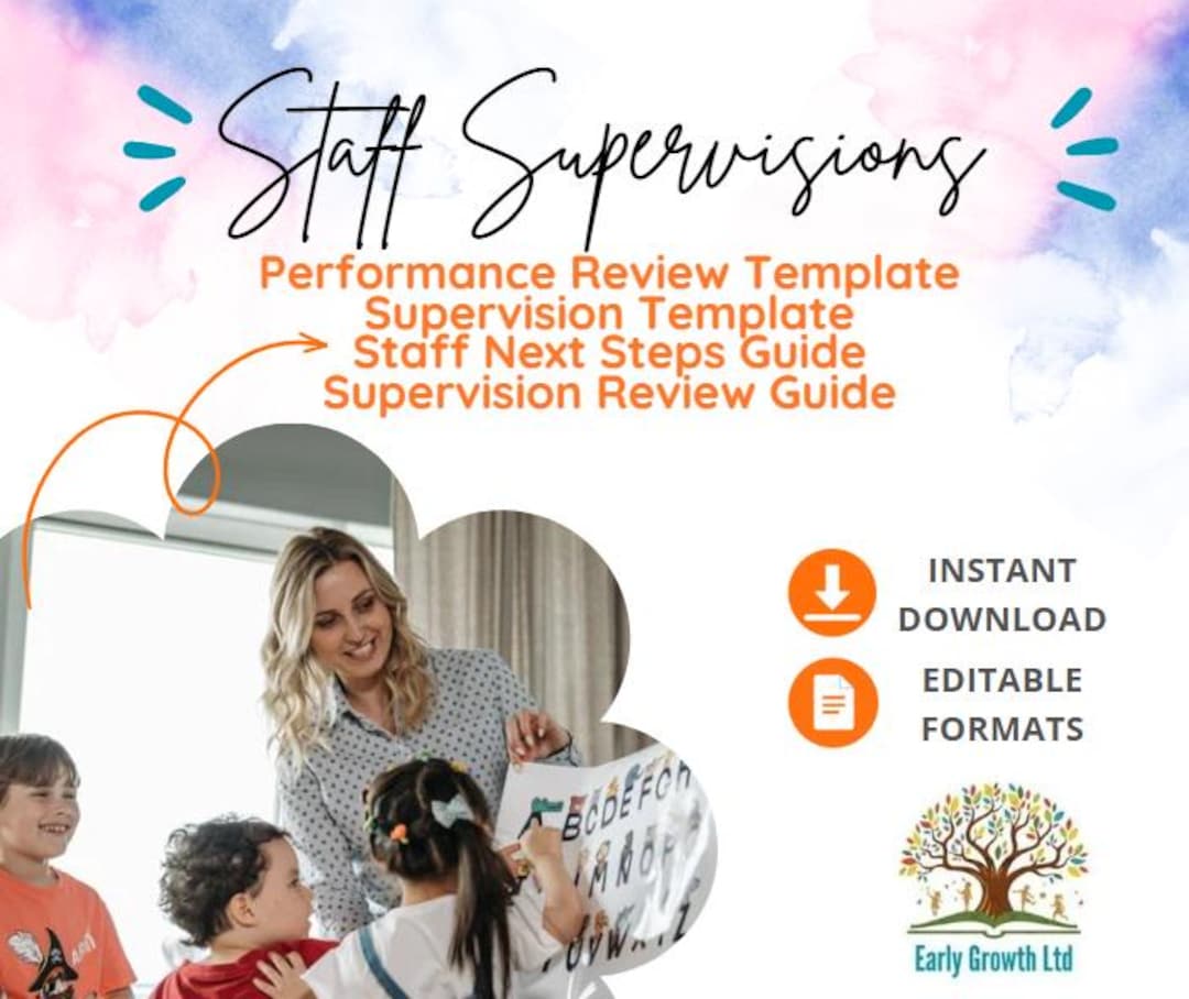 Early Years Staff Supervision Template – Editable Preschool, Nursery ...
