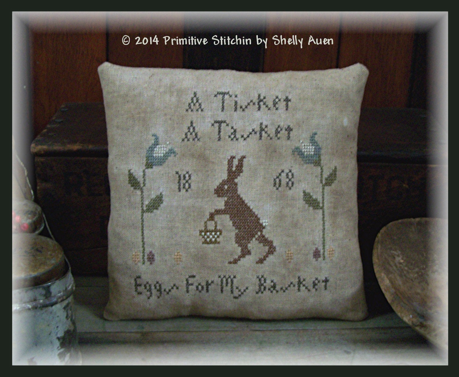 Primitive Needle Cross Stitch Patterns for sale | Only 2 left at -70%