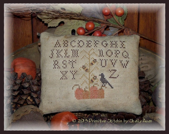Primitive Fall Indian Corn Autumn Alphabet Pillow Tuck E Pattern - Etsy