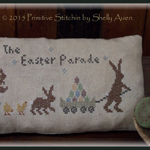 The Easter Parade Primitive Cross Stitch Easter E-pattern PDF - Etsy