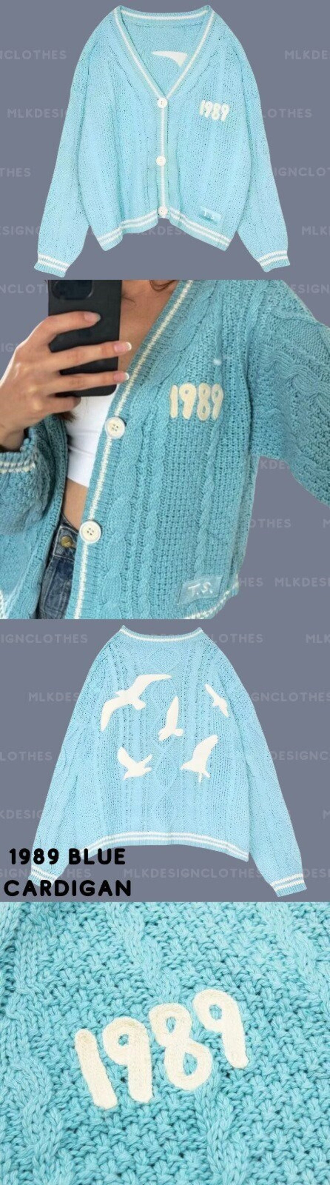 BIG SALE Taylor Swift Cardigan/1989 Blue Folk Cardigan/gift for Fans/v ...