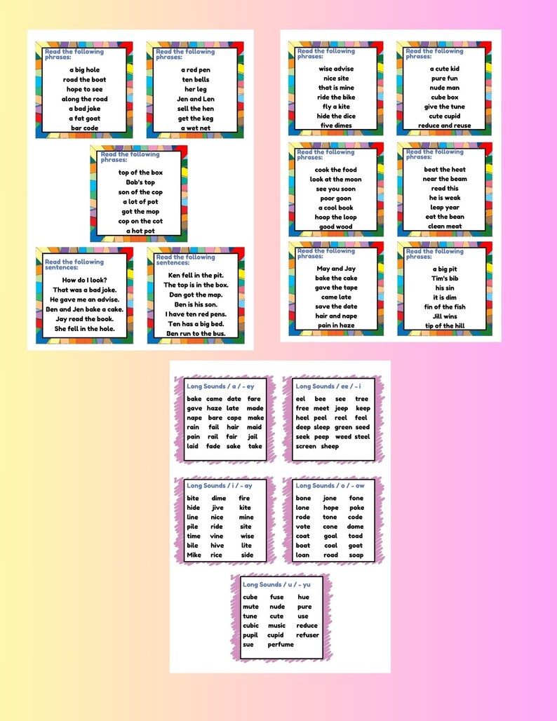 ENGLISH READING MATERIALS - Etsy