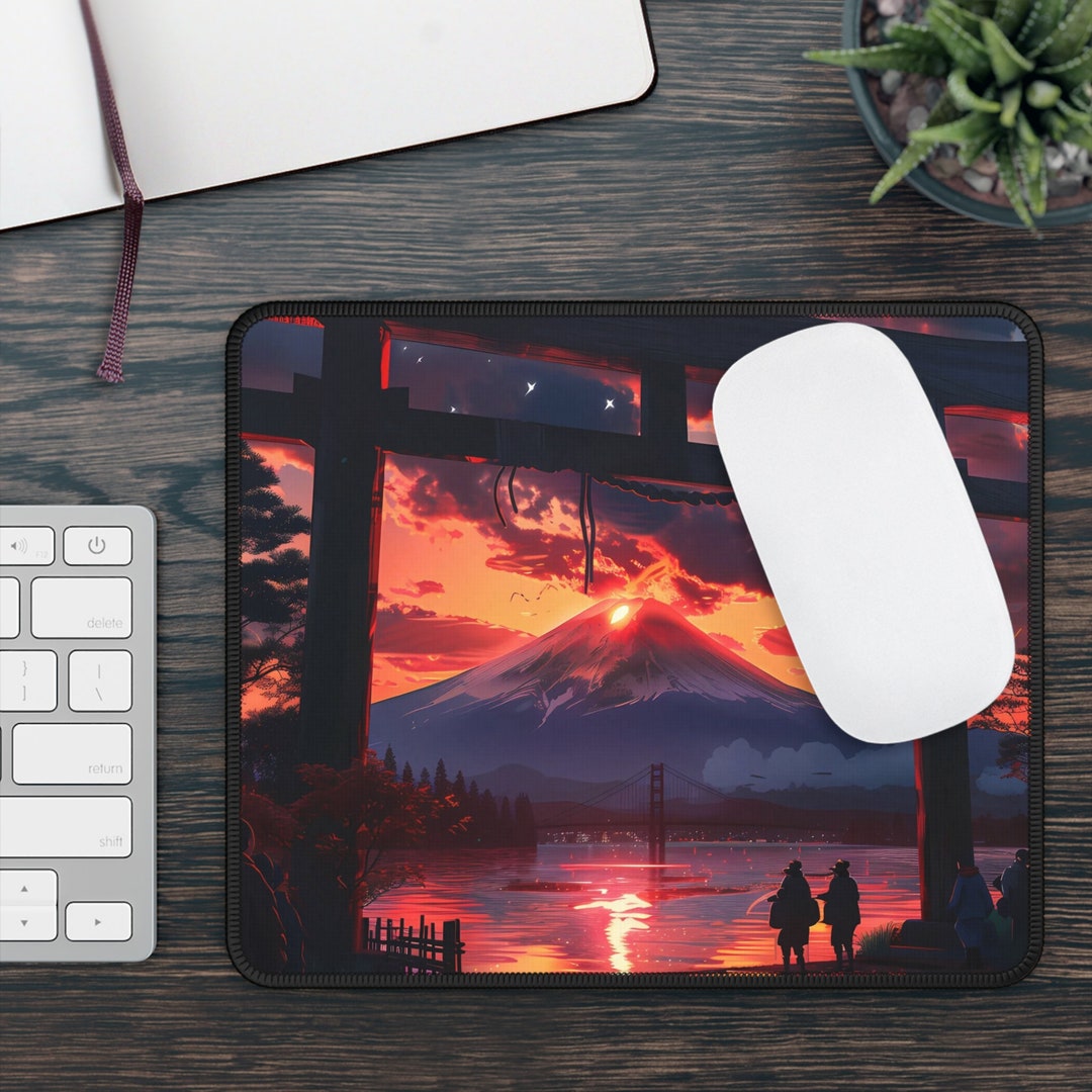 Mt Fuji Desk Decor, Japanese Office Accessory, Japan Desk Pad Mousepad ...