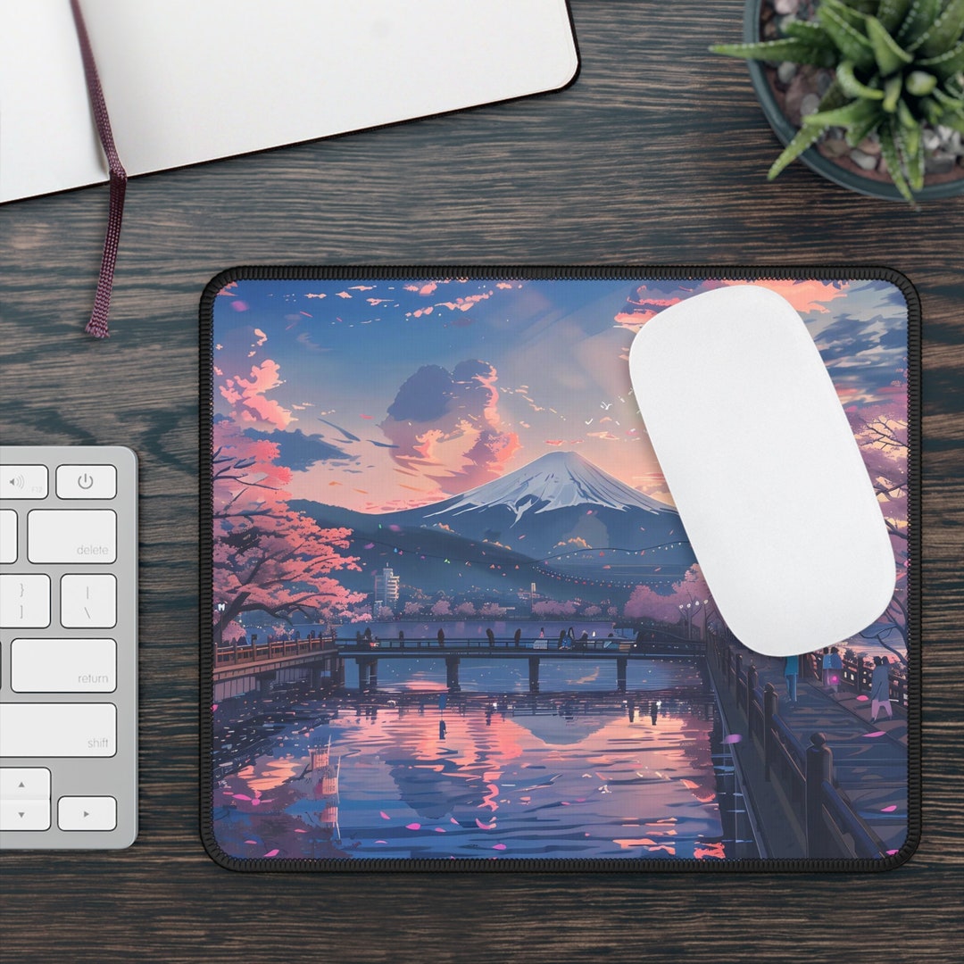 Mt Fuji Desk Decor, Japanese Office Accessory, Japan Desk Pad Mousepad ...