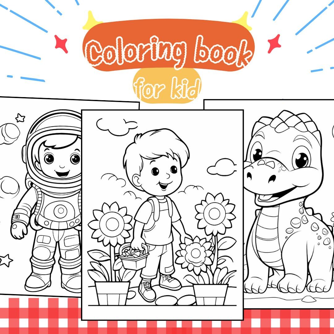 Cute Animal and Cote Children Coloring Book | 150 Pages | Printable - Etsy