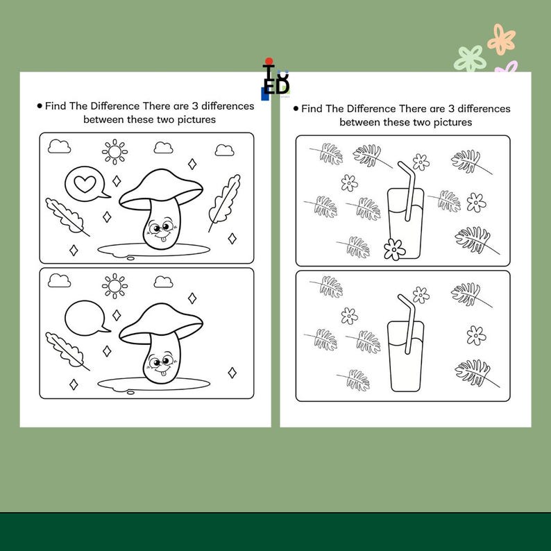 Spot the Differences | Activity Book for Kids | Printable - Etsy