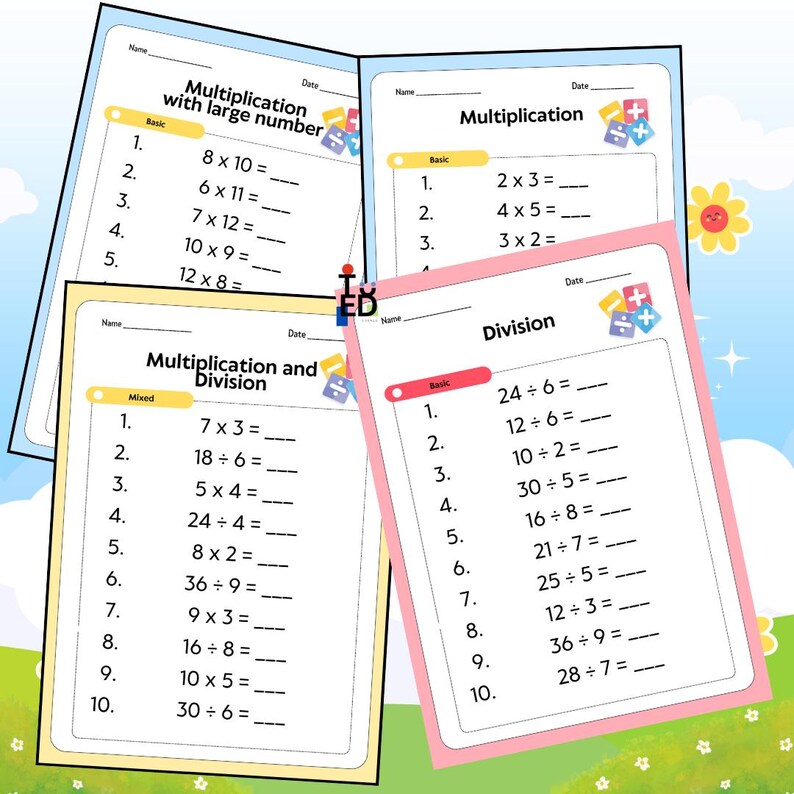 Multiplication and Division | Comprehensive Practice for Kids | 2-4 ...