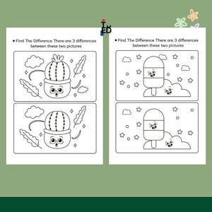 Spot the Differences | Activity Book for Kids | Printable - Etsy