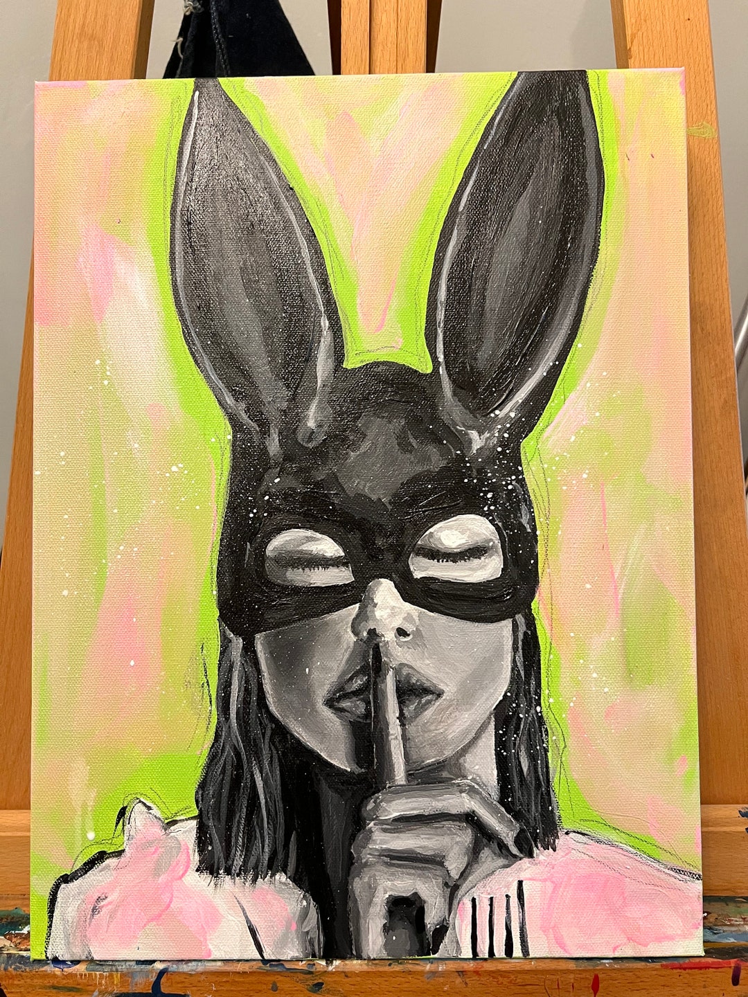 Bad Bunny Painting - Etsy