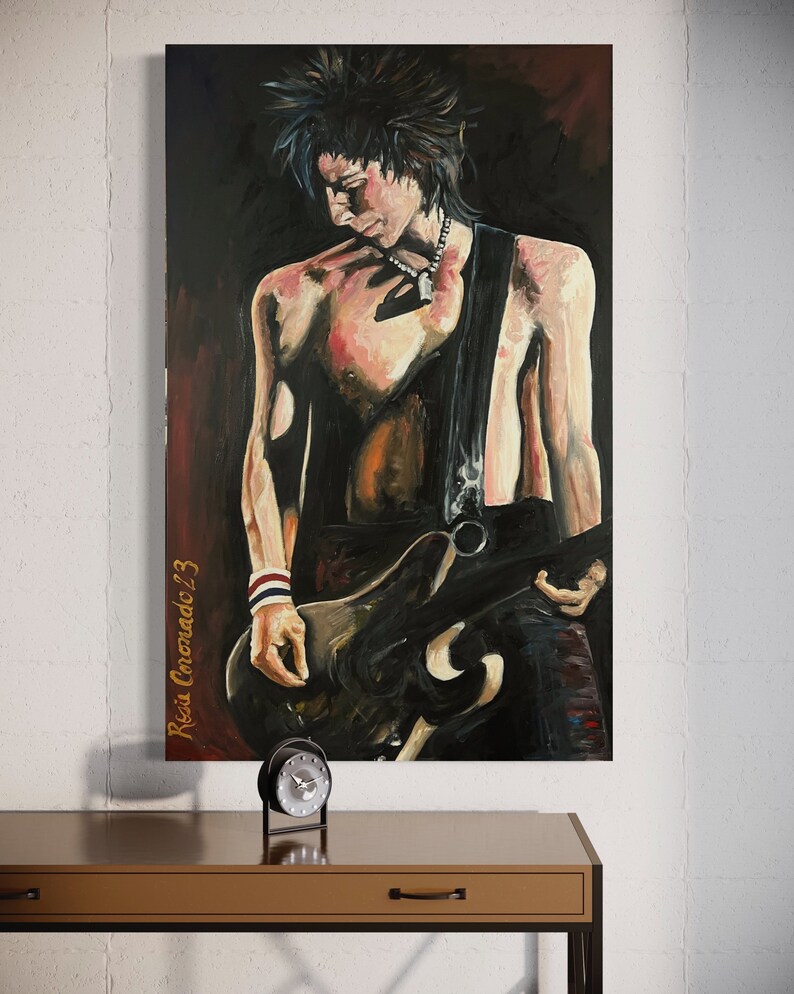 Sid Vicious Guitarist Oil Painting - Etsy