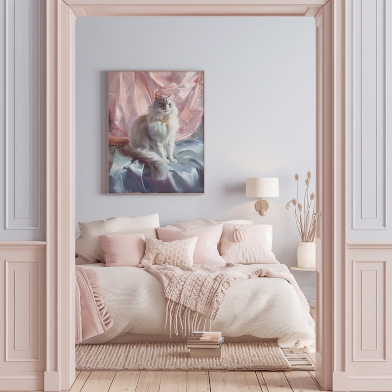 BUNDLE of 100 Coquette Cat Paintings Regency Vintage Art, Girly ...