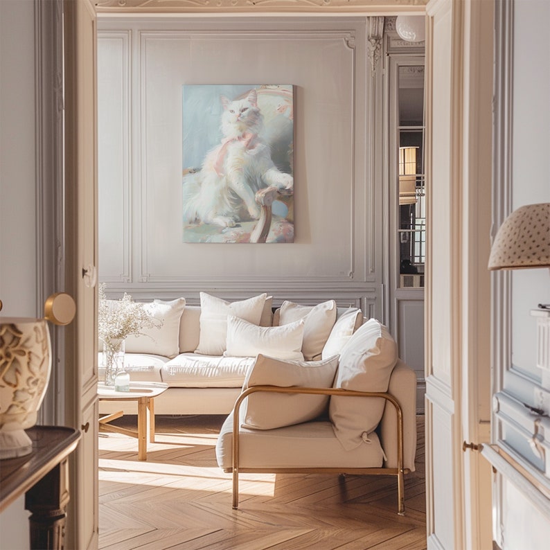 BUNDLE of 100 Coquette Cat Paintings Regency Vintage Art, Girly ...