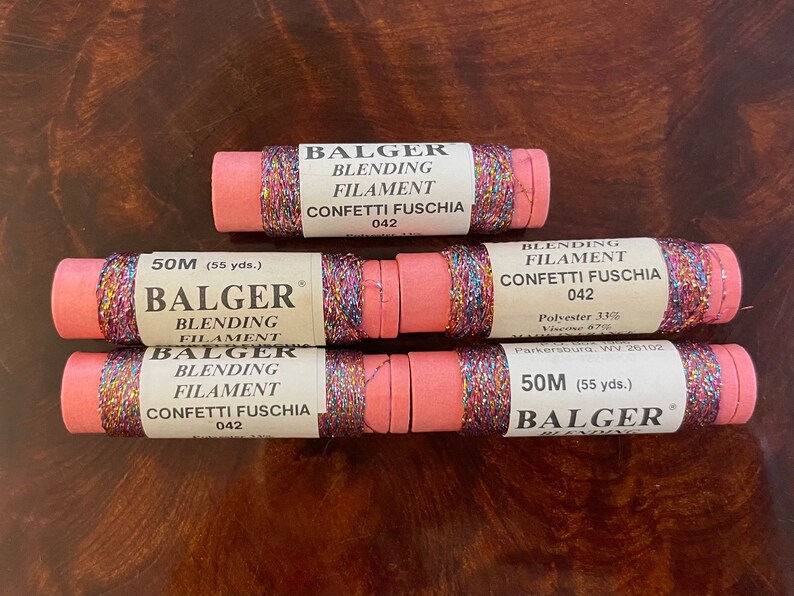 Balger kreinik Sparkly Blending Filament Confetti Fuschia 042 Viscose ...