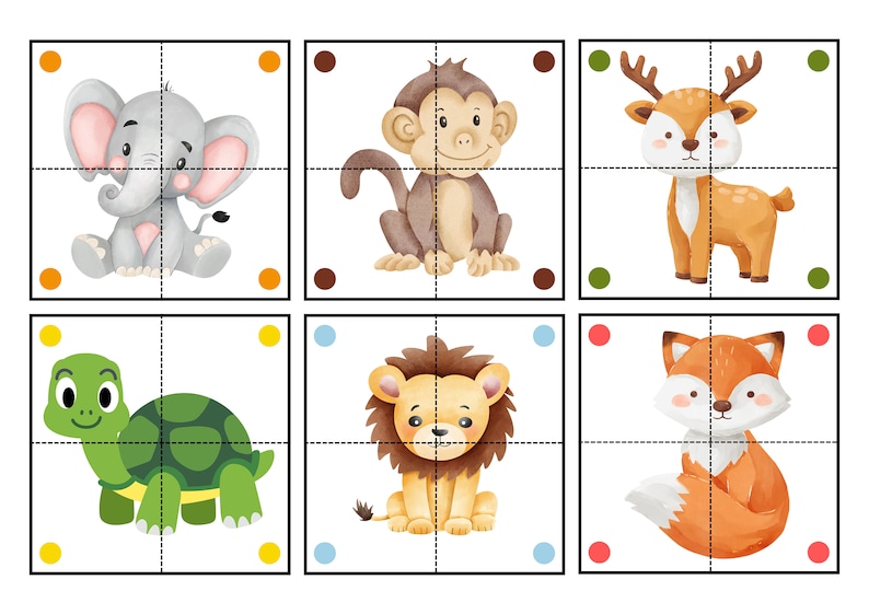 36 Small Puzzles for Children Fine Motor Skills Kindergarten Preschool ...