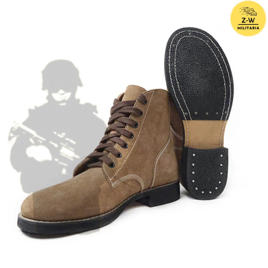 Replica WW2 US Army GI Rough Out Ankle Boots American Leather Boots All ...