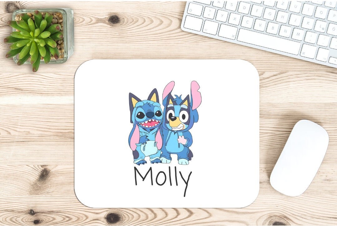 Bluey & Stitch Mousepad, Desk Mat, PC Desk Mat, Gaming Mouse Pad ...