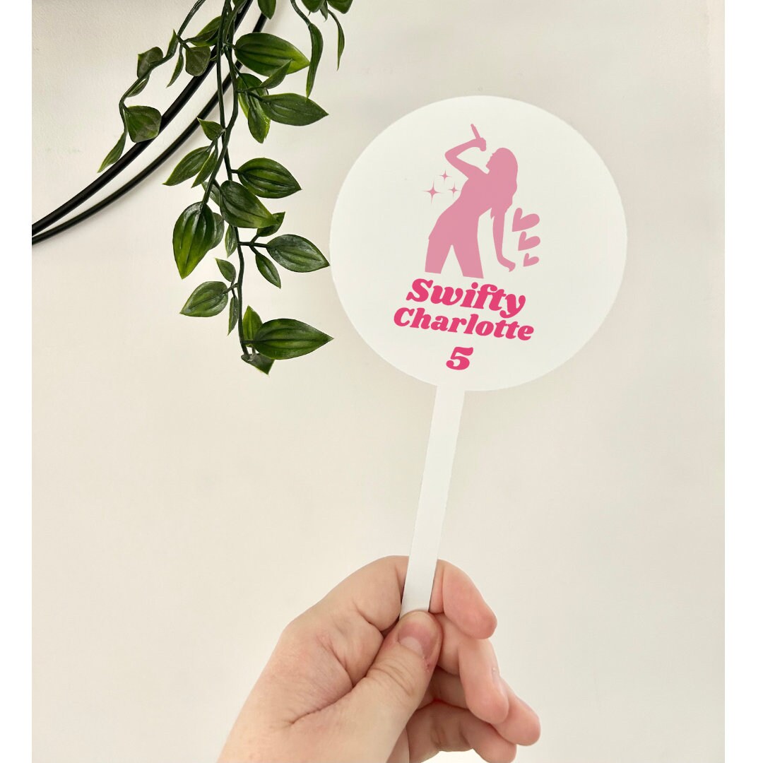 Custom Swifty Cake Topper, Name & Age, Personalised, Birthday Cake ...