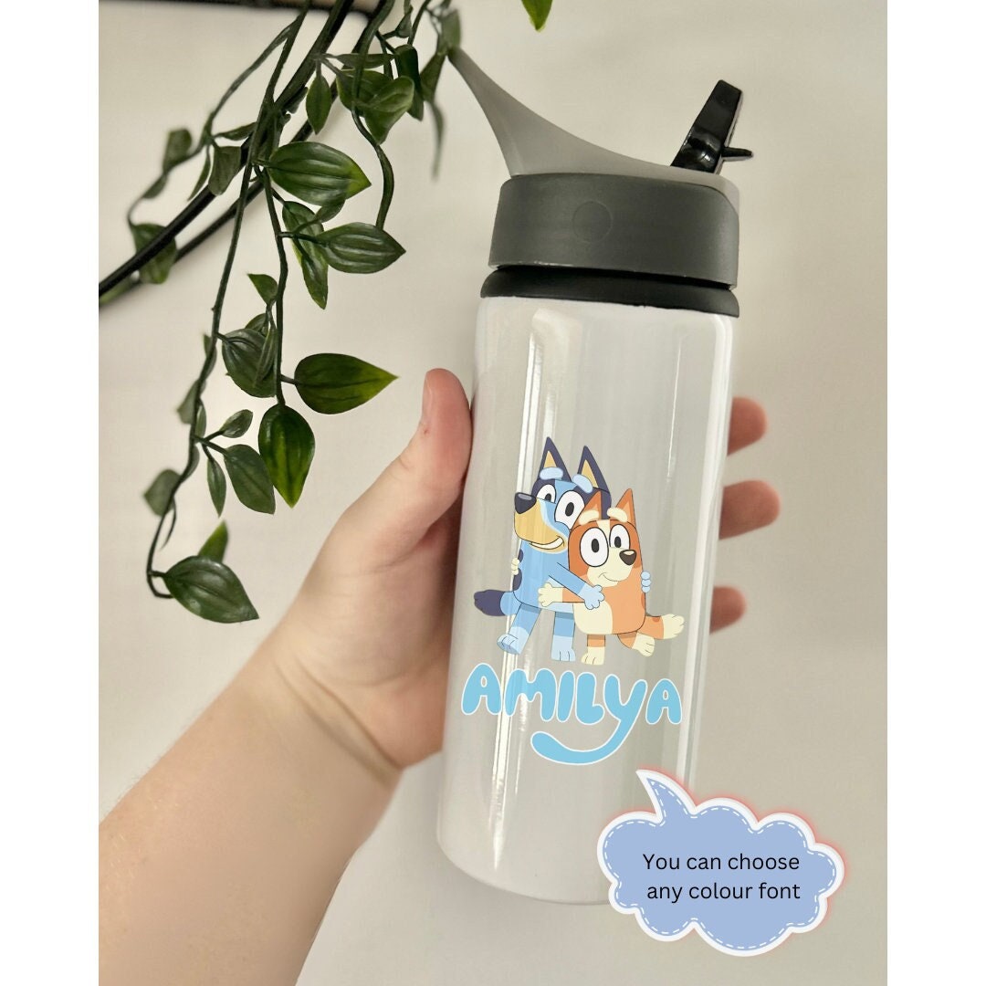 Custom Blue Bottle, Blue Style Bottle, Wording on Bottle, School Bottle ...