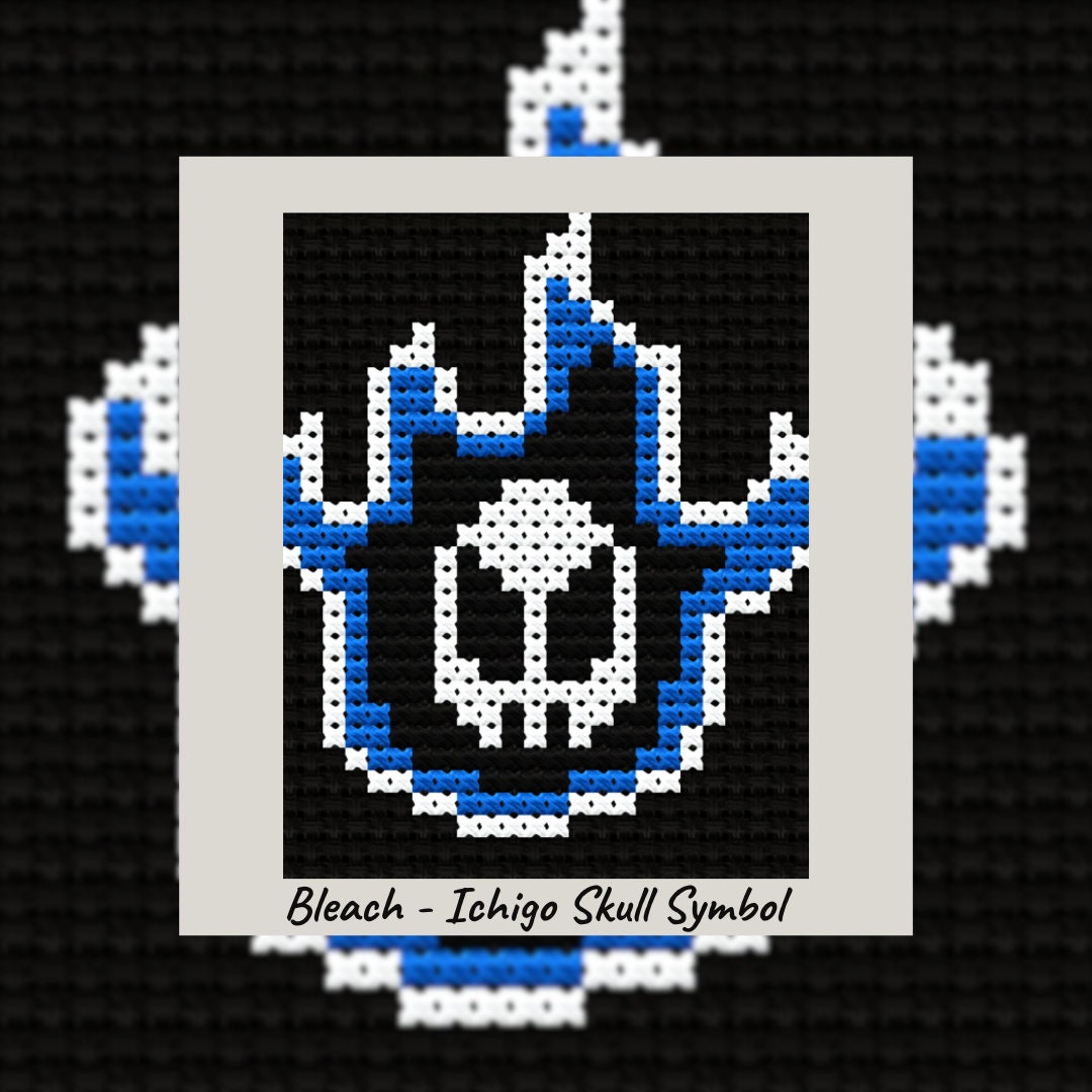 Bleach Ichigo Skull Symbol Pattern Cross Stitch PDF Download - Etsy