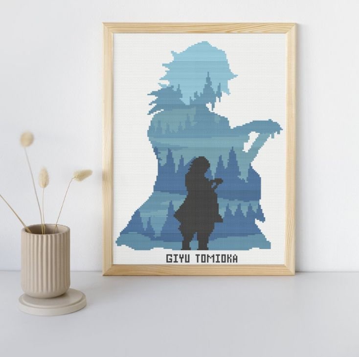 Giyu Tomioka - Demon Slayer: Kimetsu No Yaiba- Pattern Cross Stitch PDF ...