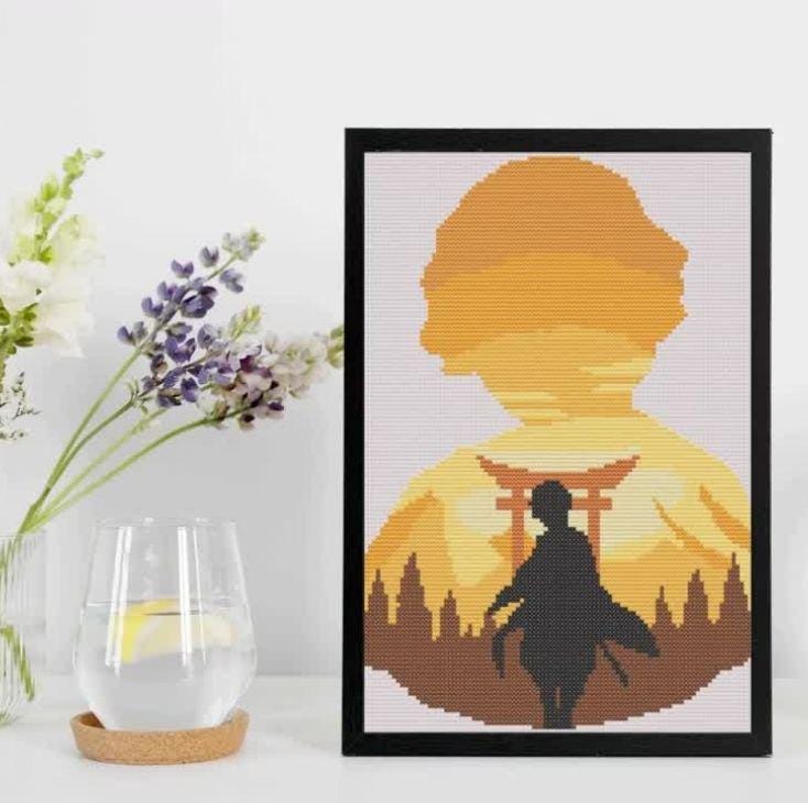 Zenitsu Agatsuma - Demon Slayer: Kimetsu No Yaiba- Pattern Cross Stitch ...