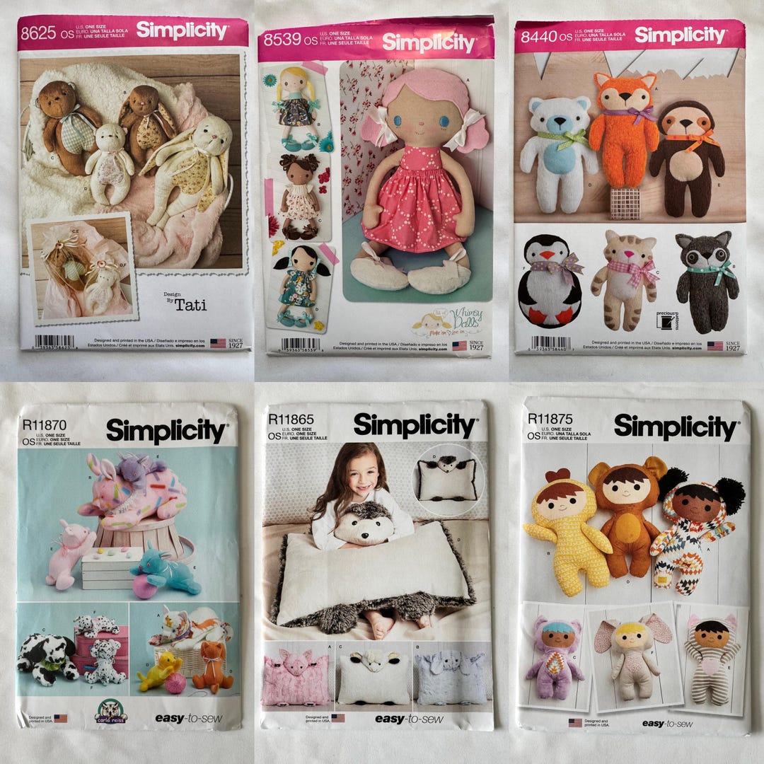 Doll/teddy Bear Simplicity Patterns - Etsy