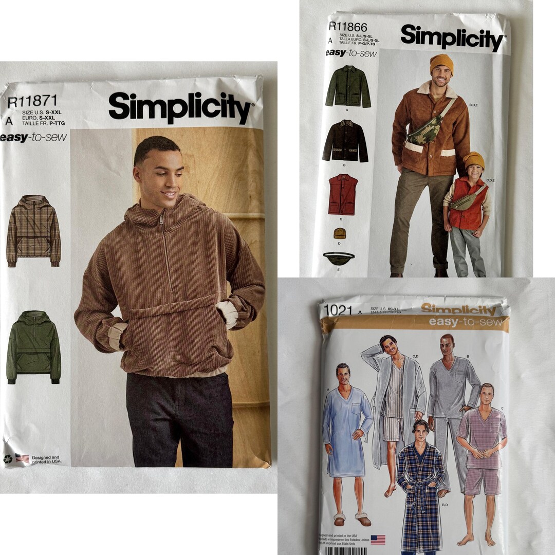 Men’s Simplicity Patterns - Etsy