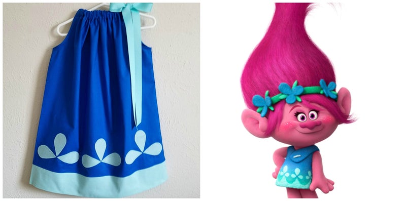 Princess Poppy Dress Trolls Dress Pillowcase Dress - Etsy