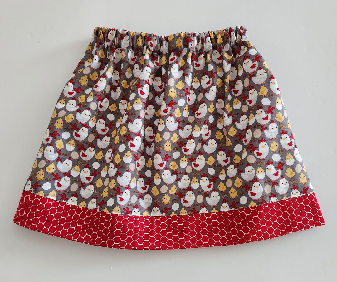 Skirt With Chickens | Farm Skirt | Chicken Skirt | Toddler Skirt With ...