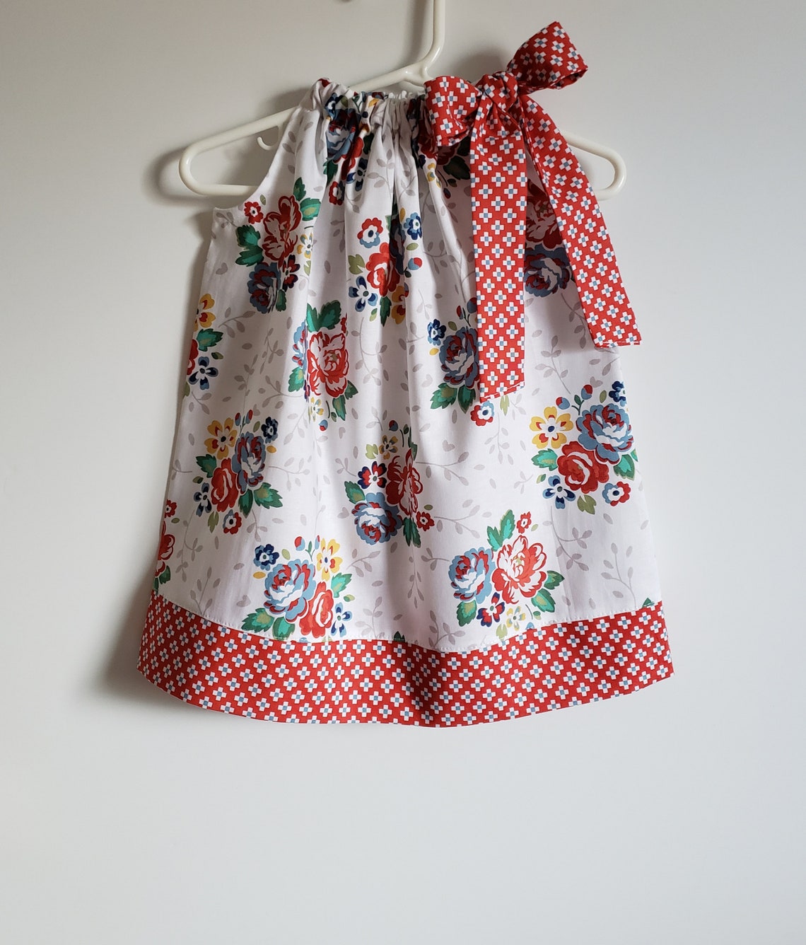 Pillowcase Dress 18m Girls Dress with Flowers Floral Dress | Etsy