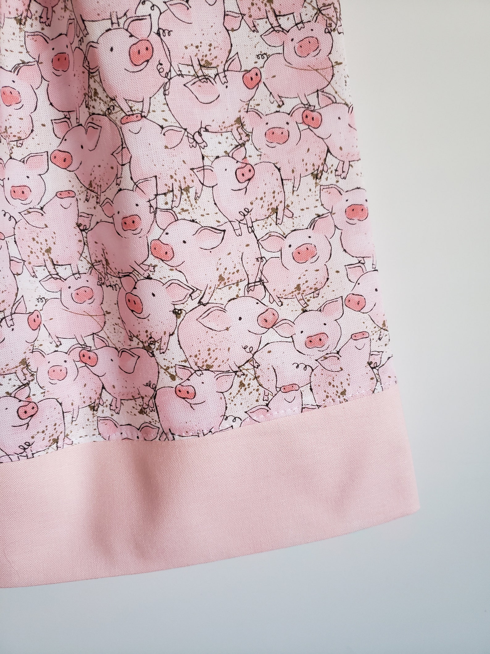 Pig Pillowcase Dress | Farm Birthday Handmade Outfit | Pink Piglets ...
