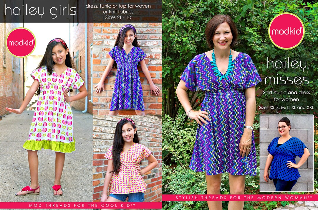 Hailey Girls and Misses PDF Pattern Bundle by MODKID - Instant Digital ...