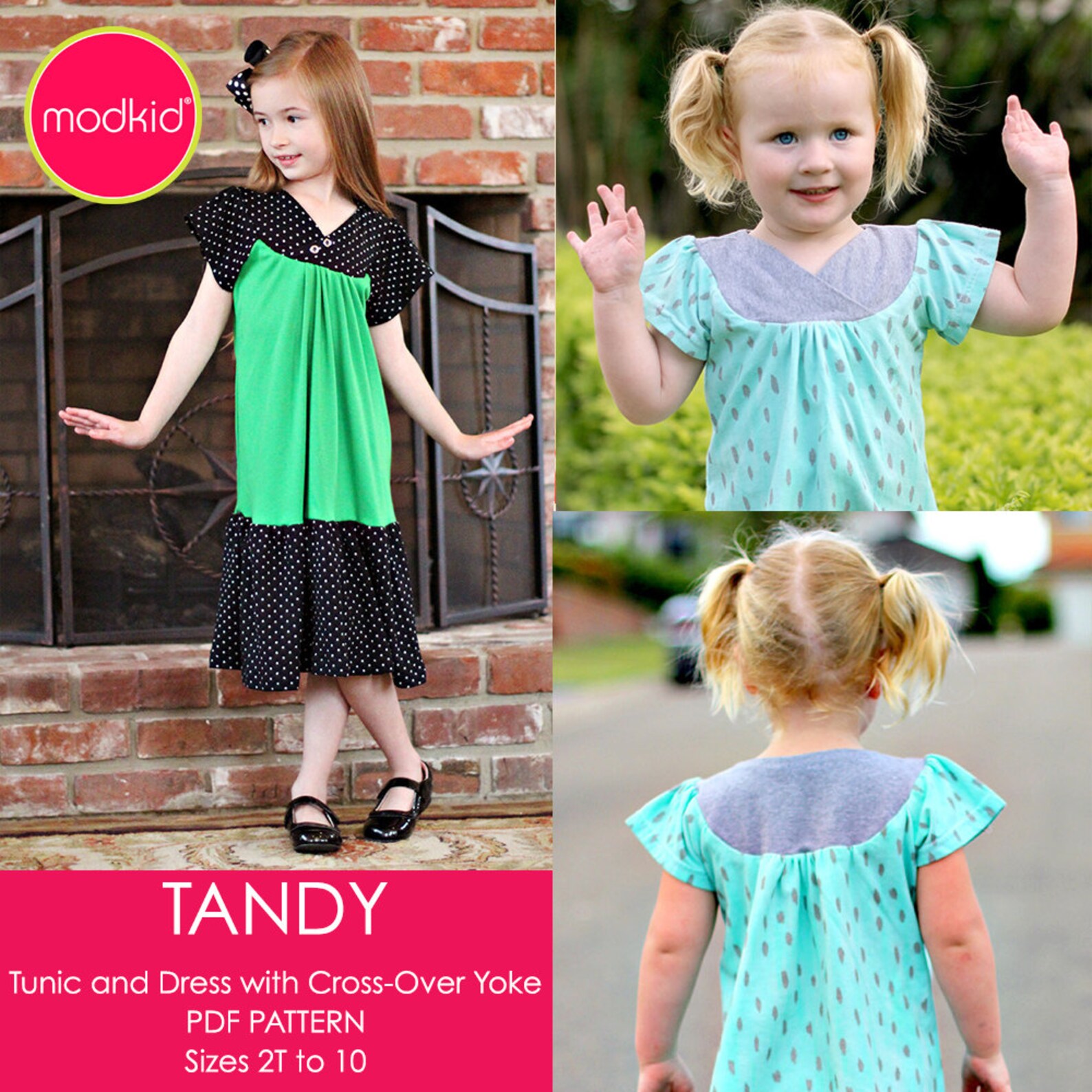 Tandy Knit Tunic and Dress PDF Downloadable Pattern by MODKID... Sizes ...