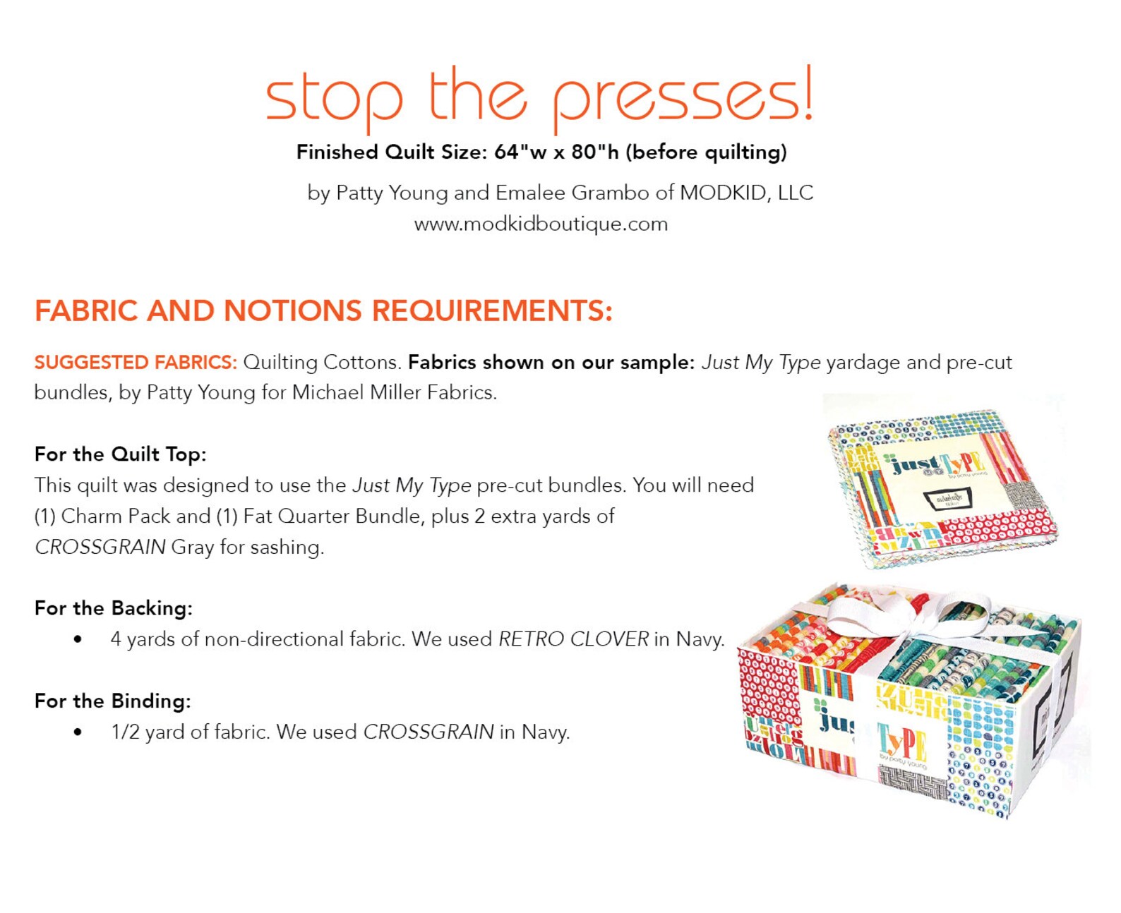 Stop the Presses Quilt E-pattern by MODKID Instant - Etsy