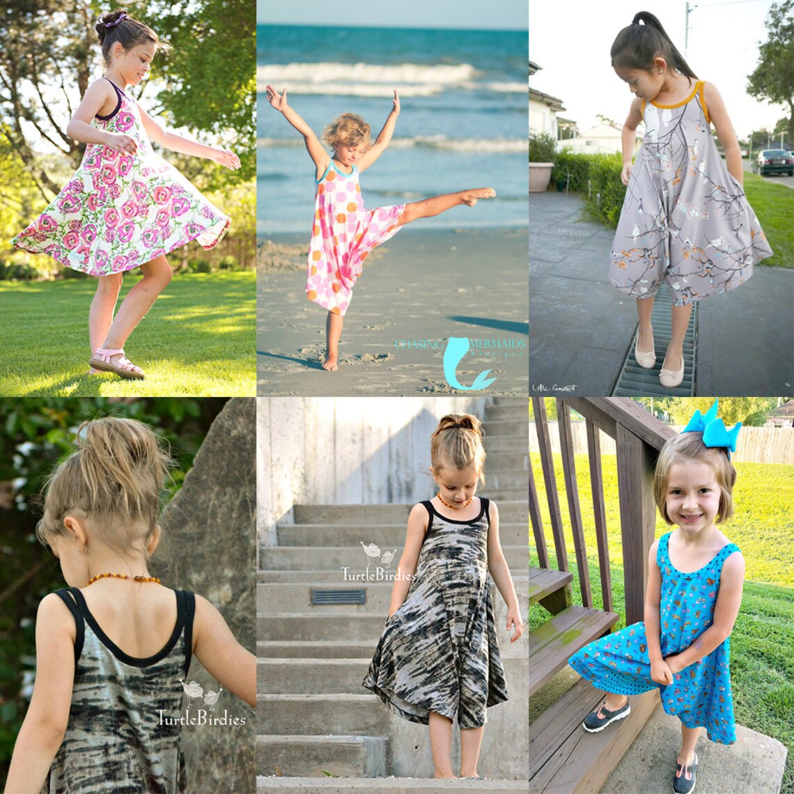 Leilani Girls Swing Top Swing Dress Harem Romper PDF - Etsy