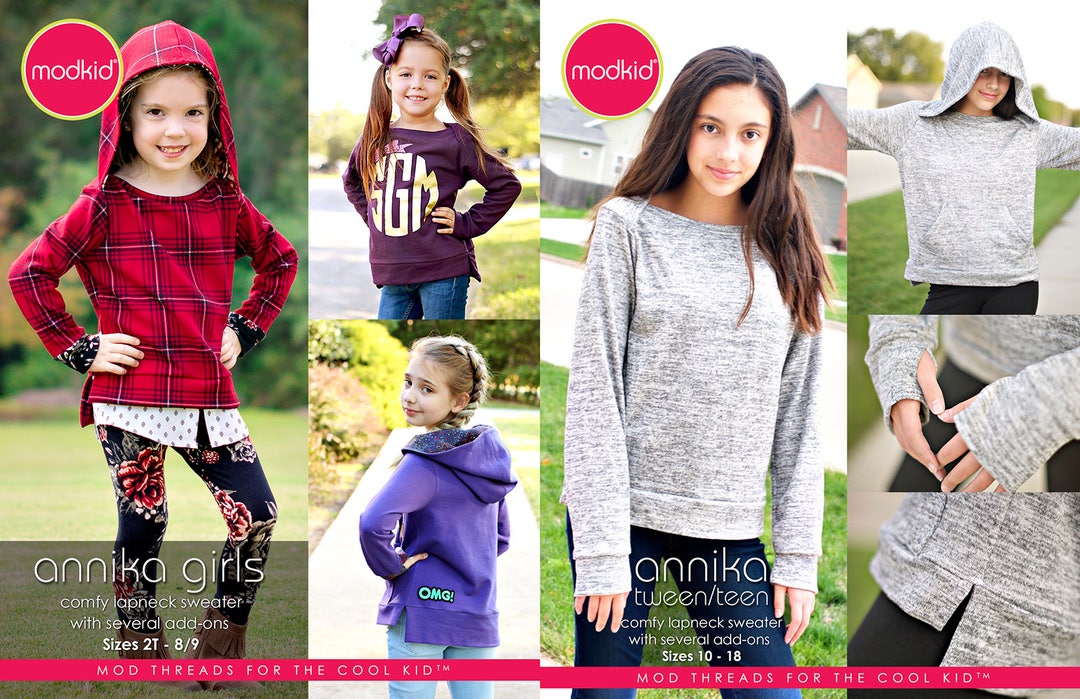 Annika Girls and Tween Teen PDF Pattern Bundle by MODKID - Instant ...