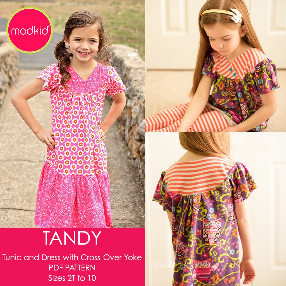 Tandy Knit Tunic and Dress PDF Downloadable Pattern by MODKID... Sizes ...