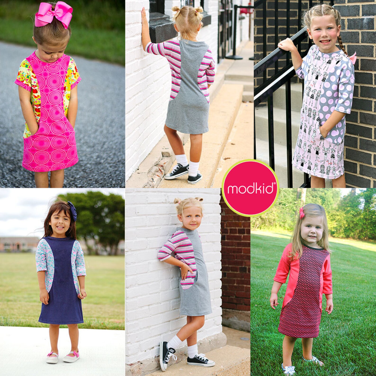 Aubrey Knit Dress PDF Downloadable Pattern by MODKID... Sizes 2T to 12 ...