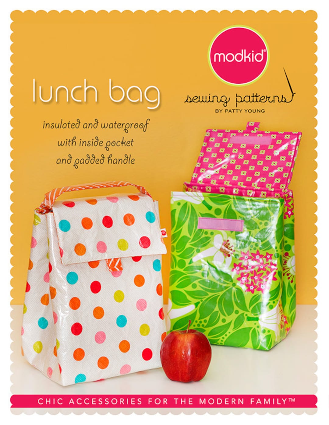 Lunch Bag PDF Downloadable Pattern by MODKID - Instant Download - Etsy