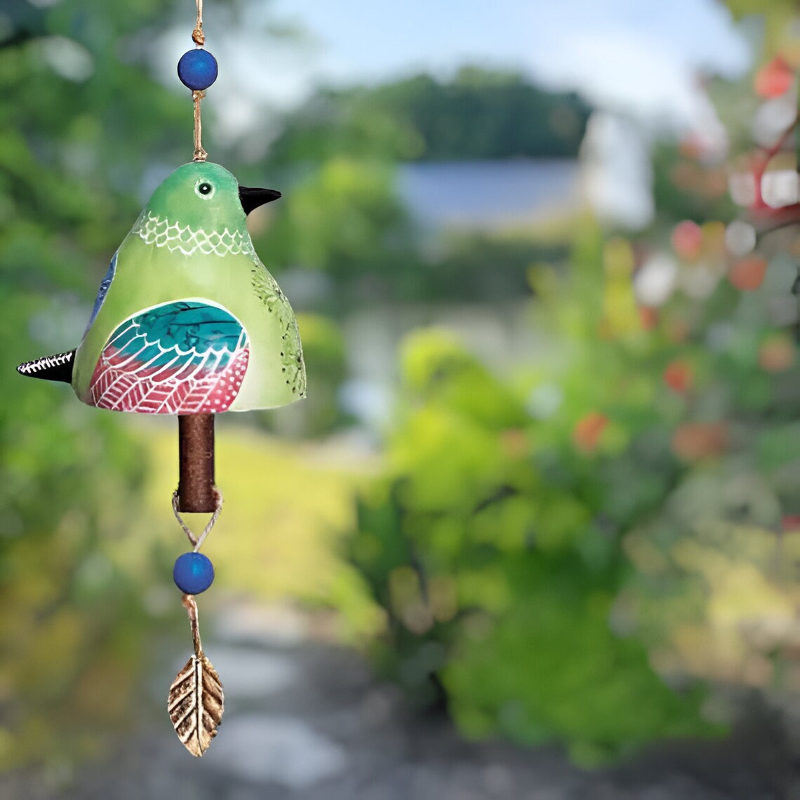 Handmade Bird Wind Chimes, Garden Decoration, Colourful Wind Chimes ...