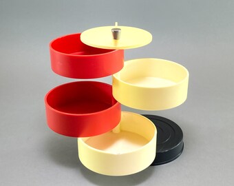 1980s Desk Organizer, Vintage Pop-art Orange Storage, Mid-century ...