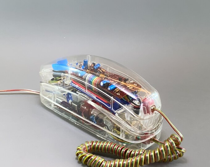 1990s Transparent Telephone, Vintage Postmodern Landline Phone, Retro ...
