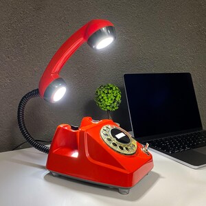 Telephone Lamp, Vintage Rotary Phone Lamp, Restored Unique Home and ...