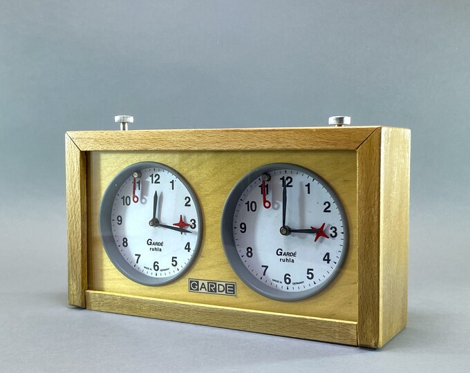 1970s Garde Ruhla Chess Clock, Vintage Iconic Wooden Chess Tournament ...